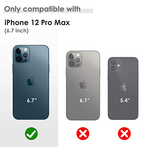 LOHASIC Compatible with iPhone 12 Pro Max Case, Slim Luxury PU Leather Non-Slip Grip Rugged Bumper Shockproof Full Body Protective Cover Phone Cases for iPhone 12 Pro Max 6.7" (2020) - Vintage Brown