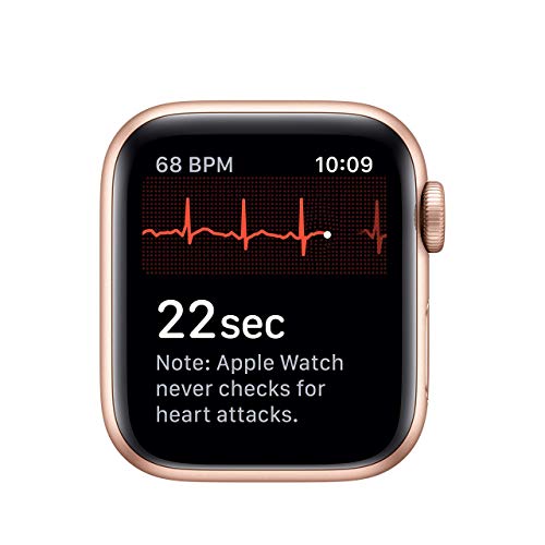 Apple Watch Series 5 (GPS + Cellular, 40MM) - Gold Aluminum Case with Pink Sport Band (Renewed)
