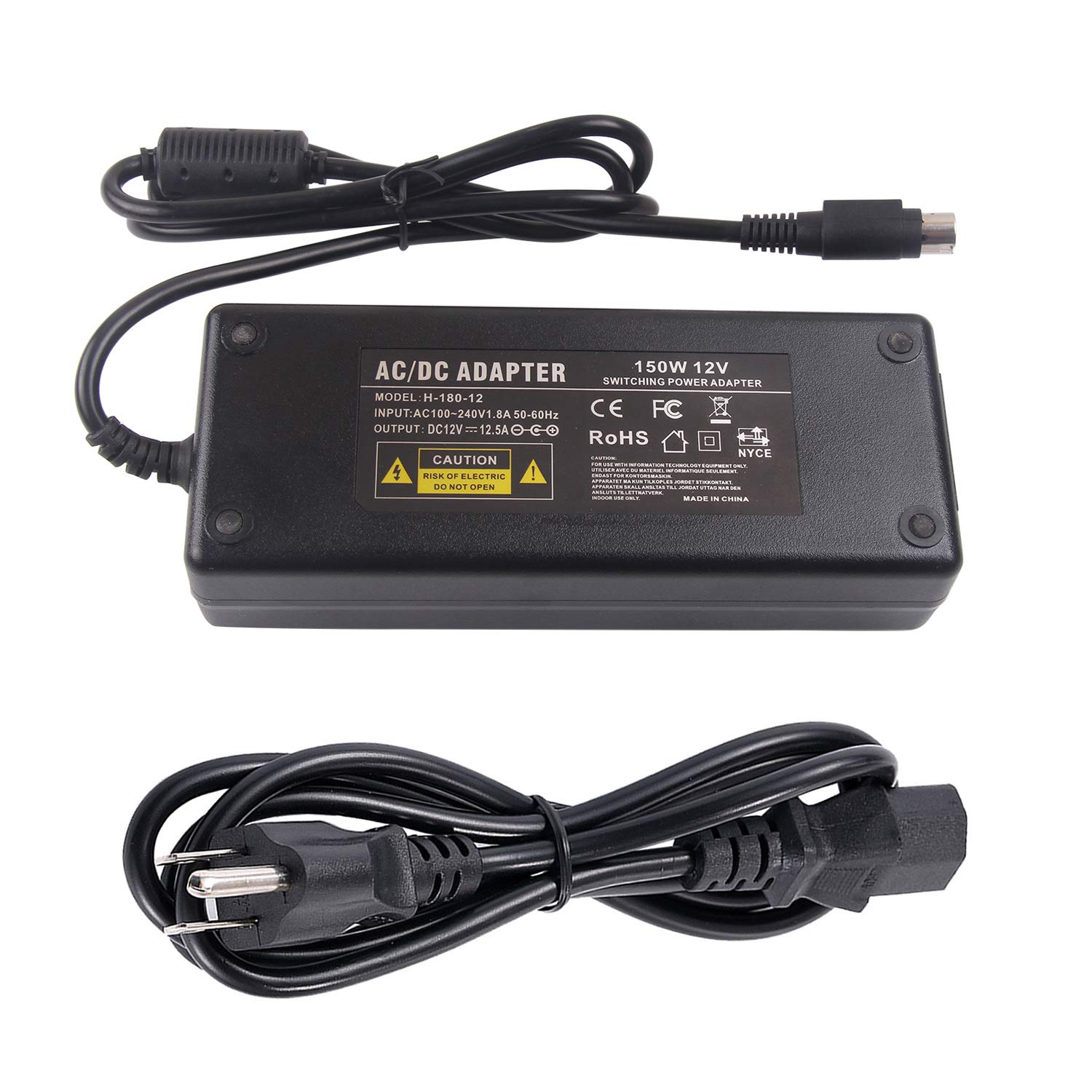 COOLM 12V 12.5A 150W 4Pin 4-Pin Adapter Replacement 10A 8A for FSP Group Inc. FSP150-AHAN1 FSP150-AHAN1-VR P/N 9NA1350204 9NA1501829 SPI P/N AD150-AHAN1-INTL Power Supply