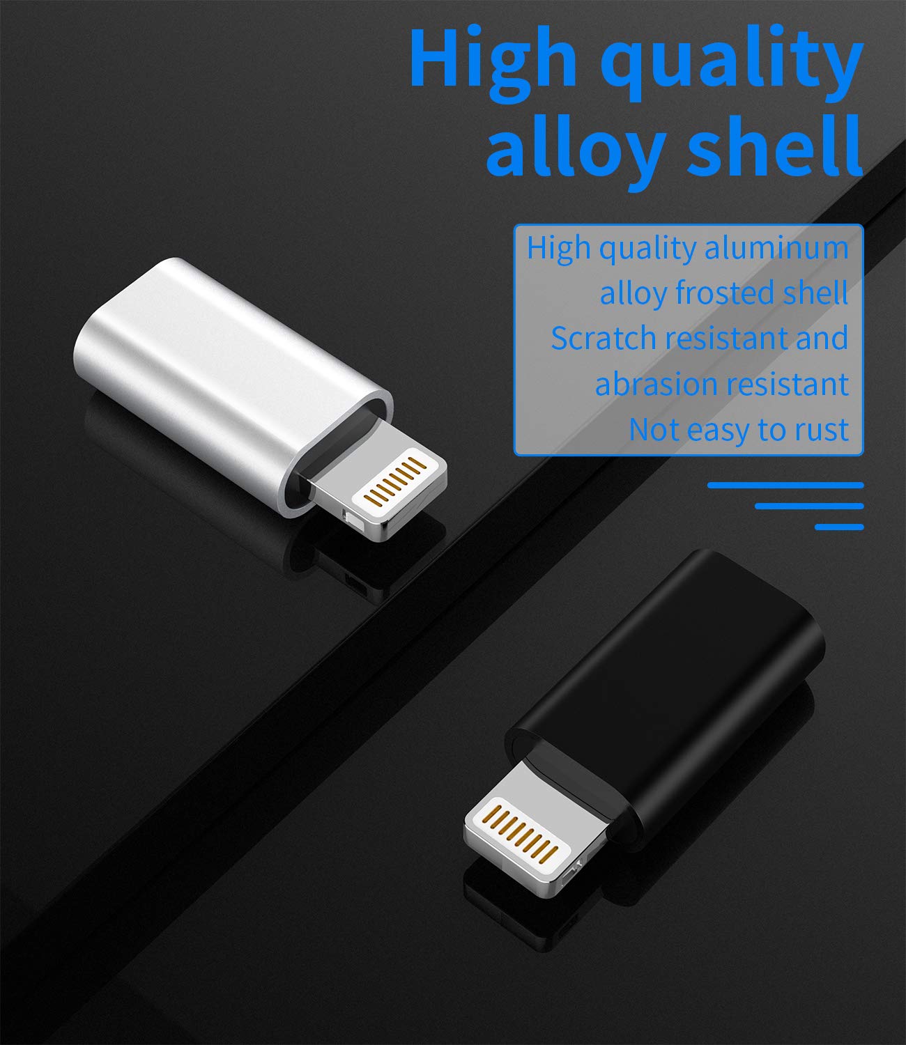 4Pack USB C Female to Lightning Male Adapter for iPhone 12 11 mini XR/XS/SE/7/8/X/Plus/Pro Max Ipad Air Mini Type Compatible with Charging Data Transmission Connect Charger Connector Cable Converter