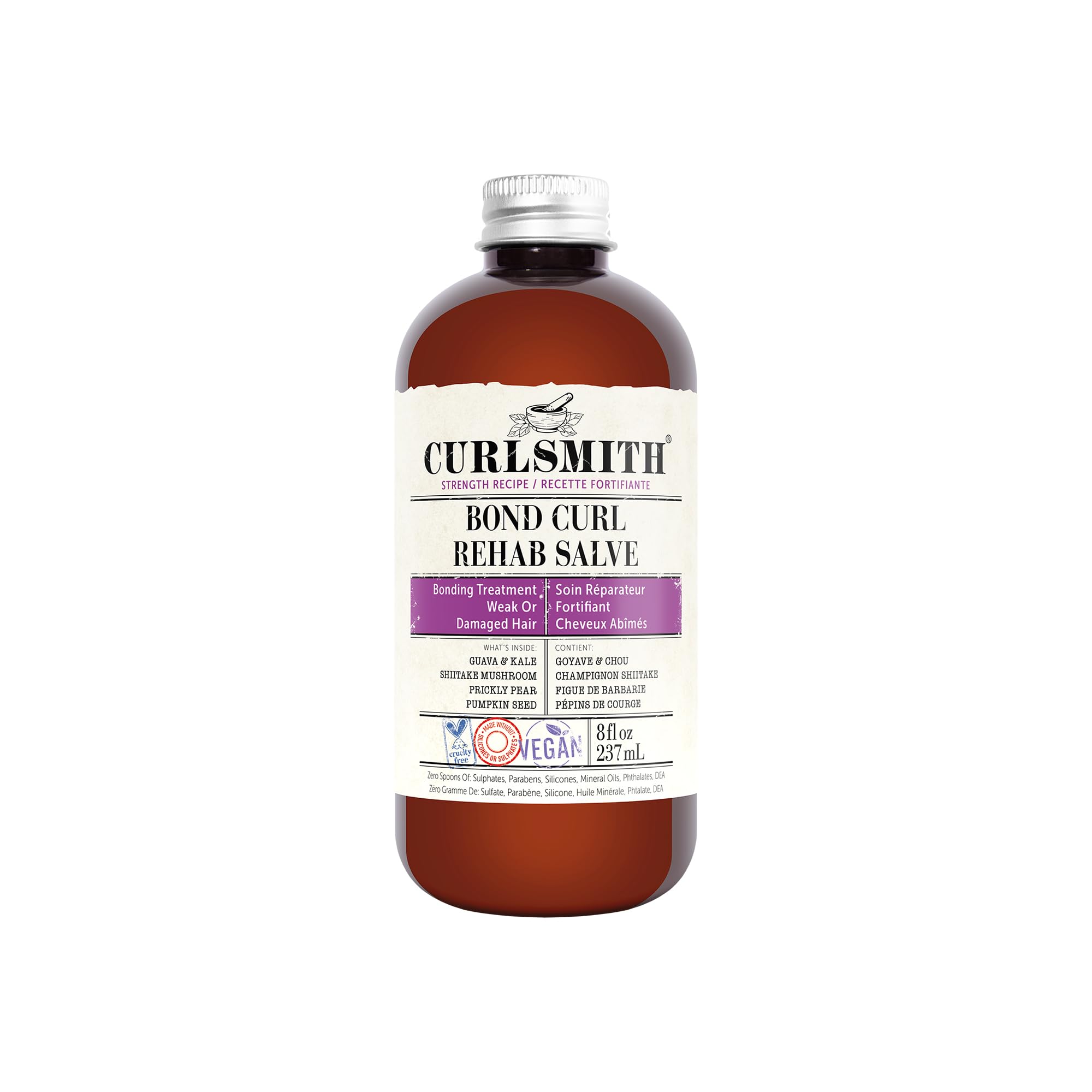 CURLSMITH - Bond Curl Rehab Salve, Bond Building Strength Treatment for Weak, Damaged Hair (8 fl oz)
