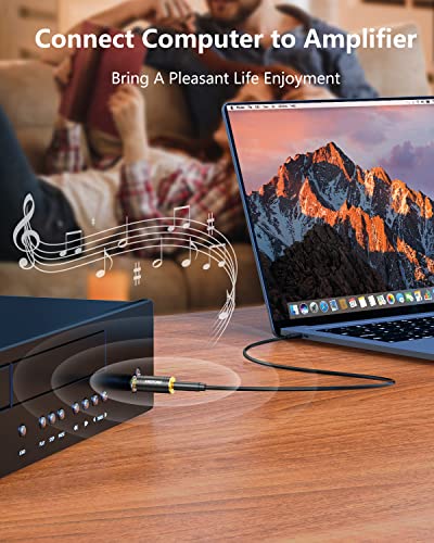 ANDTOBO 1/4''(6.35mm) Male to 1/8'' (3.5mm) Female Stereo Audio Jack Pure Copper Adapter for Headphone, Amp, 1 Pack-Black