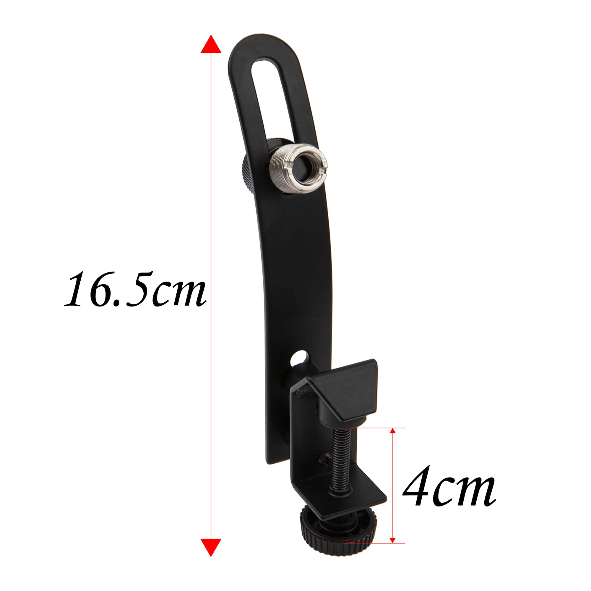 1Pcs Yootones Drum Microphone Shockproof Clip Rim Mount Holder Metal Universal Mic Set Clamp Adjustable (Black)