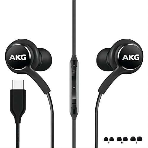 2023 New Stereo Headphones for Samsung Galaxy S23 Ultra Galaxy S22 Ultra S21 Ultra S20 Ultra, Galaxy Note 10+ - Designed by AKG - with Microphone and Volume Remote Control Type-C Connector - Black