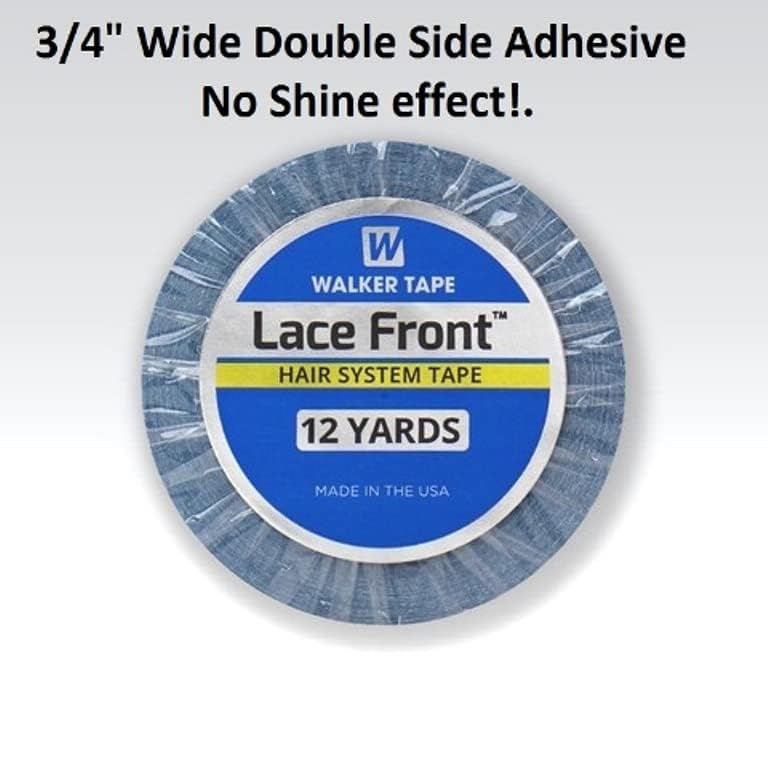 Lace Front Support Double Sided Lace Front Tape - Long Bonding Hold for Wigs and Hair Extensions - Good Strong Flexible Grip - Safe and Easy to Use - 3/4" x 12 yards (WKR-LF-M2)