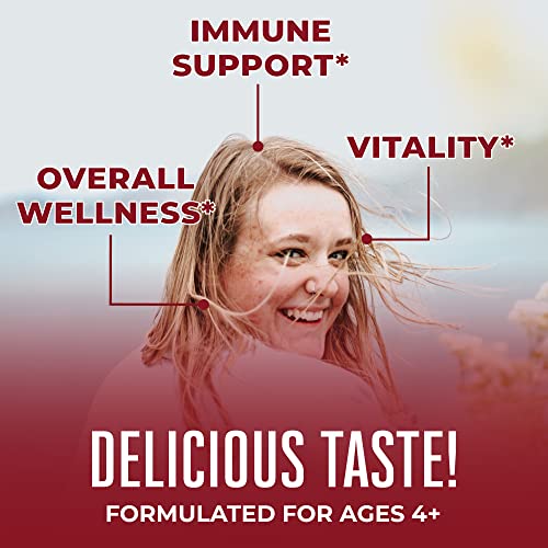 MaryRuth's Immune Support Elderberry Gummies with Echinacea | Vitamin C and Zinc for Adults & Kids | Immune Defense Gummy Vitamins | Cherry | Vegan | Non-GMO | 2 Pack | 90 Count