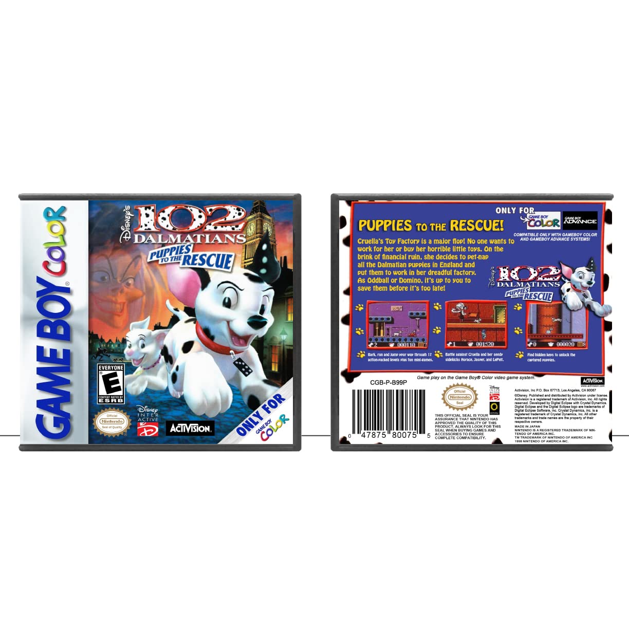 102 Dalmatians: Puppies to the Rescue | (GBC) Game Boy Color - Game Case Only - No Game