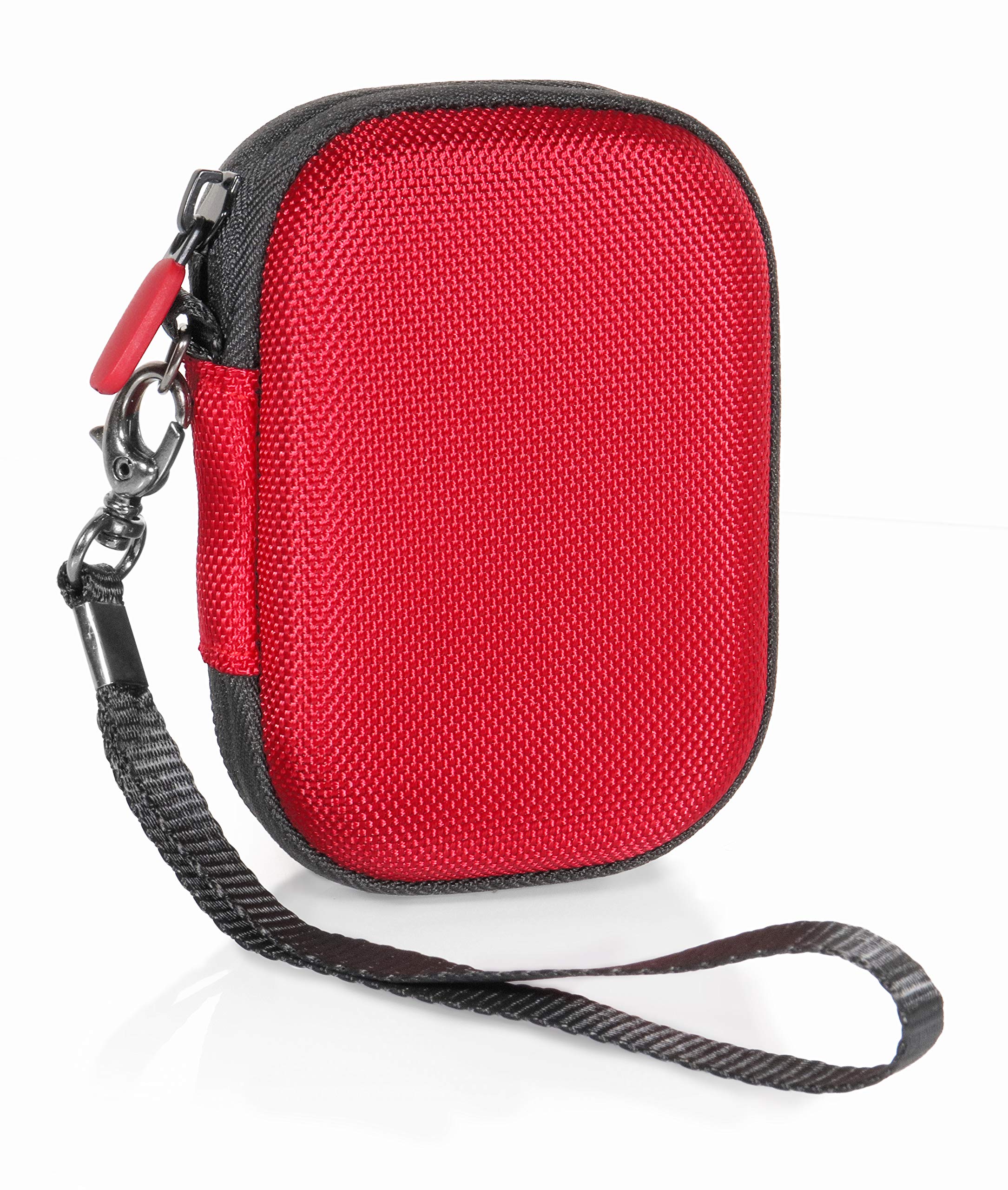 Alltravel case for External Solid State Drive Samsung T7, T7 Touch, T5, T3 Portable 250GB 500GB 1TB 2TB SSD USB 3.0 External Solid State Drives, Strong Compact Light Weight case, Mesh Pocket (Red)