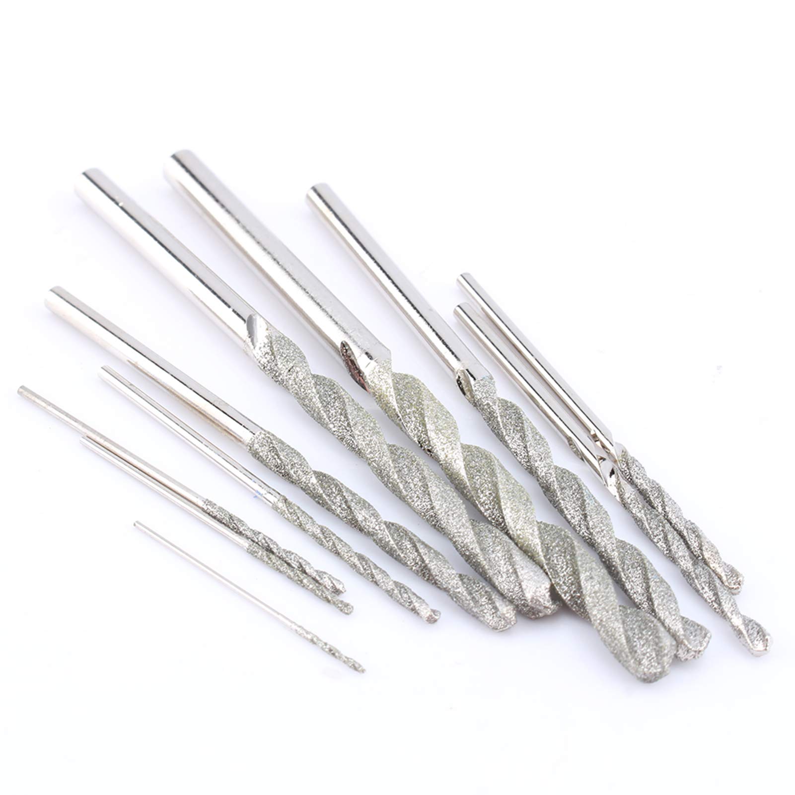 10pcs Diamond Drill,Glass Drill Bit,Diamond Tipped Drill Bit Set Drill Bits for Glass Tile Stone 0.8‑4.0mm,for Metals, Agates, Gems, Pearls, Pendants and Pebbles, Tile Drill Bits Diamond Drill Bi