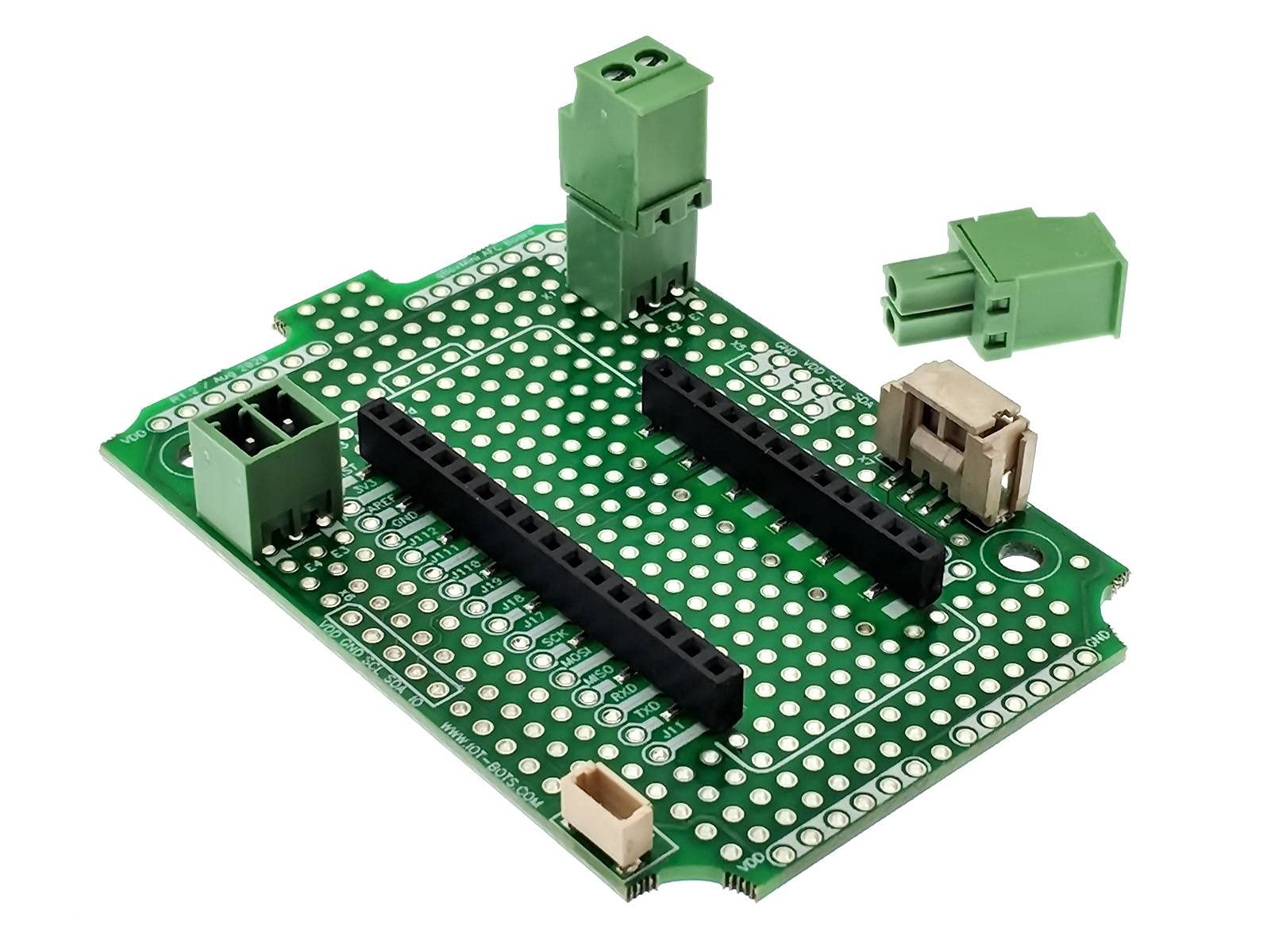 qBoxMini AFC DIY IOT Enclosure Kit (Two SMAs), IOT Enclosure for Feather ESP32 Cellular LoRa WiFi Arduino Board, Waterproof IP65 Enclosure with Glands, prototyping PCB connectors Set and Two SMAs