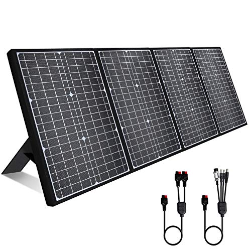 120W Portable Solar Panel with 45W USB-C PD, Parallel Cable, Kickstand, Foldable Solar Panel Charger Waterproof for Jackery Explorer/Flashfish/BALDR/Goal Zero/Anker Power Station