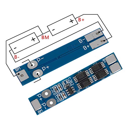 ALMOCN 10PCS 2S 7.4V 8.4V 8A Li-ion Lithium Battery Protection Board 18650 Charger PCB BMS Protection Board Module for Li-ion Lithium Battery Cell