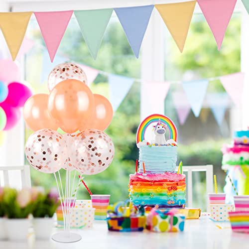 Balloon Stand Kit - Tinabless 2 Sets of Clear Table Desktop Balloon Holder with 7 Balloon Sticks,7 Balloon Cups and 1 Balloon Base for Birthday | Wedding Party, Holidays, Anniversary Decorations