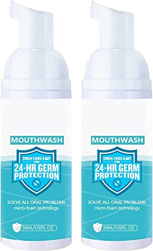 2 Bottle Mouthwash, Calculus Removal, Healing Mouth Ulcers, Eliminating Bad Breath, Prevents and Treats Cavities,Natural Tooth Whitening Foam,Tooth Regeneration
