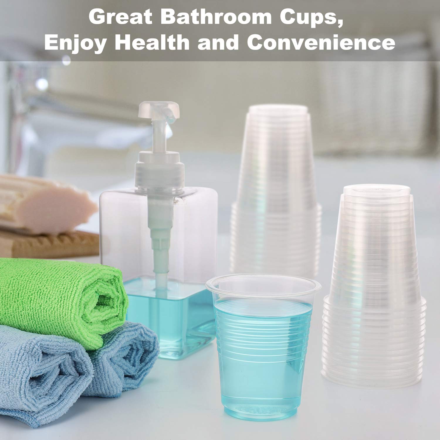 100 Pack 9 Oz Plastic Cups, Plastic Cups, 9 Oz Disposable Plastic Cups Clear Plastic Cups 9 Oz Clear Cups, Disposable Clear Plastic Cups 9 Oz Water Cups , Water Clear Plastic Cups Clear Plastic Cups