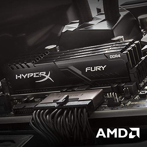 HyperX Fury 32GB 3200MHz DDR4 Ram CL16 DIMM Black Desktop Memory with low-profile heat spreader