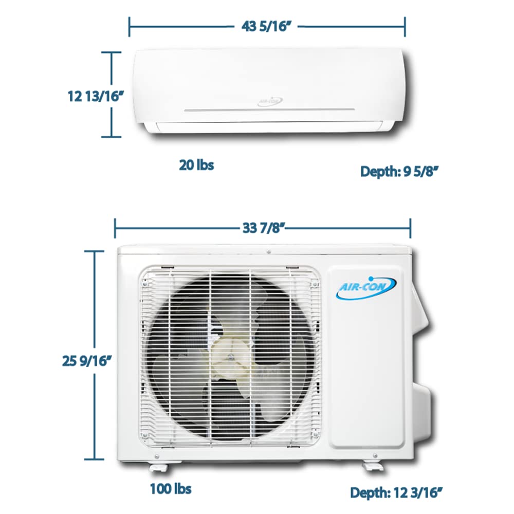 18000 BTU Mini Split Ductless Air Conditioner – 22 SEER - 15’ Lineset & Wiring - 100% Ready to Install - Pre-Charged Inverter Compressor – 1.5 Ton Heat Pump AC/Heating System - USA Parts and Support