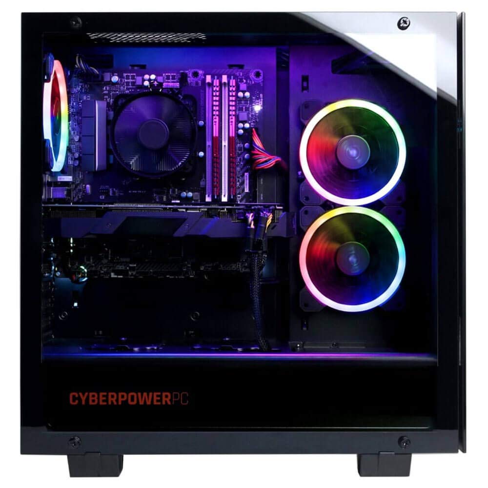 CyberPowerPC Gamer Master Desktop Computer, AMD Ryzen 5 3600 3.6GHz, 16GB RAM, 500GB SSD+1TB HDD, NVIDIA GeForce RTX 2060 6GB, Windows 10 Home