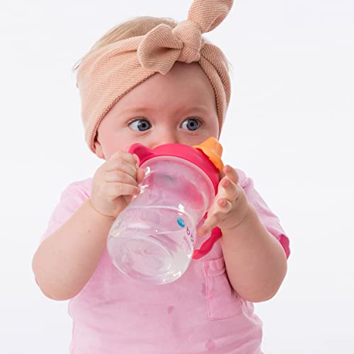 b.box Bottle to Cup Transition Pack - Includes 4 Lids (Nipple, Spout, Straw, Training Cup Lid), BPA-Free, Dishwasher-Safe, Ages 4+ Months (Lemon, 8oz)