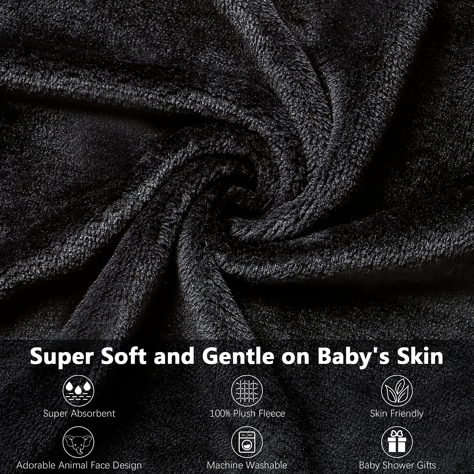 Pro Goleem Baby Robe Unisex Soft Plush Hooded Bathrobe for Newborn Boys Girls Gifts, One Size, 0-9 Months