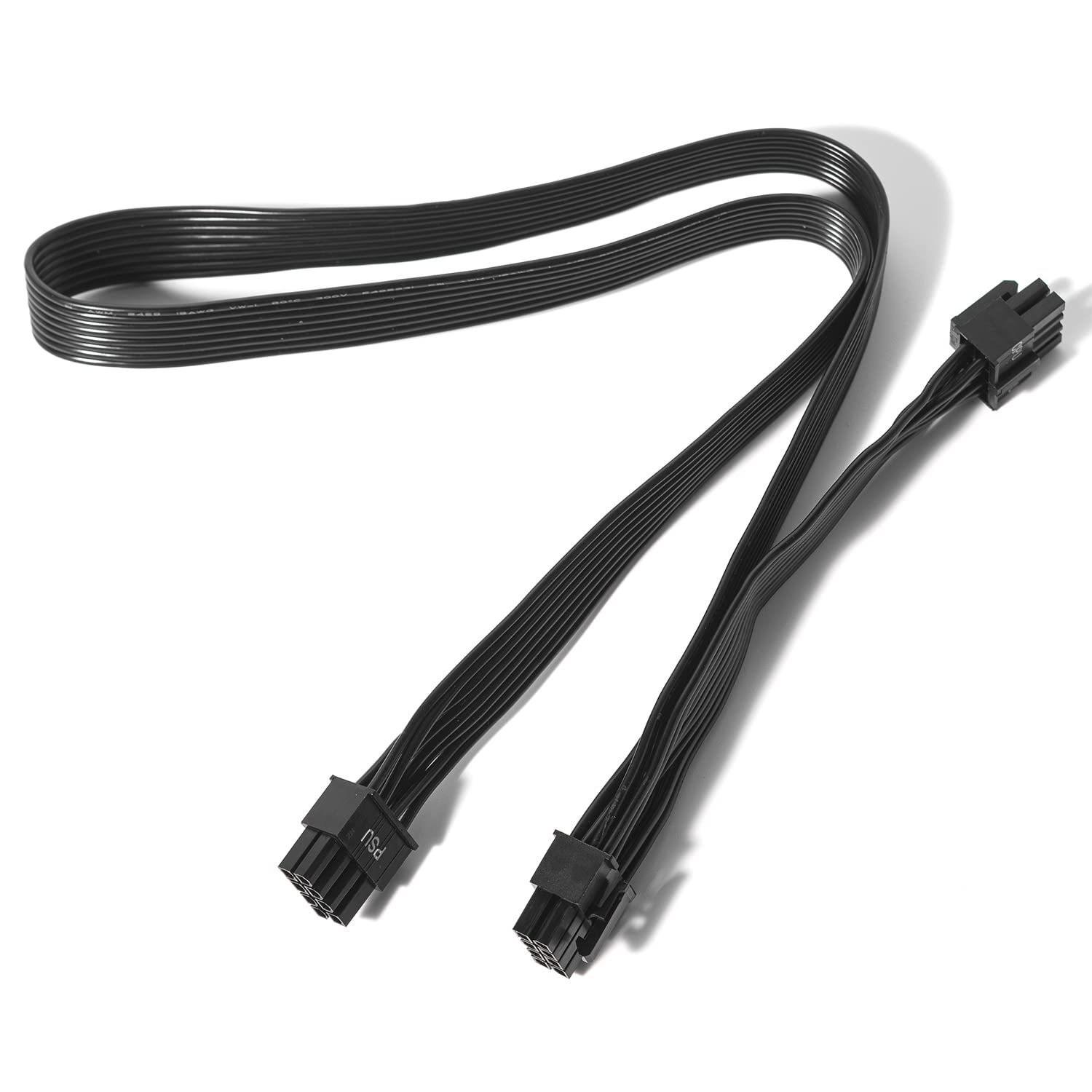 18AWG PCIE Cable for Seasonic, 65CM Male to Male PSU 8 Pin to 8 & 6+2 Pin GPU Power Cable for Seasonic Focus Prime ASUS ROG Thor Strix Modular Power Supply (65cm+15cm)