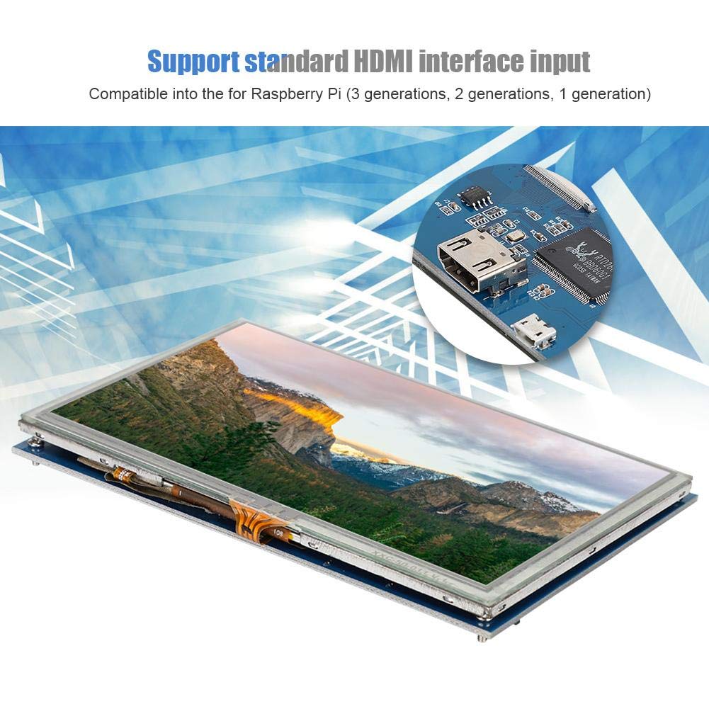 Tosuny Portable Monitor, Touch Screen Monitor 5 Inch HDMI LCD HD Display Gaming Monitor External Monitor for Raspberry PI3 PI2/B Monitor