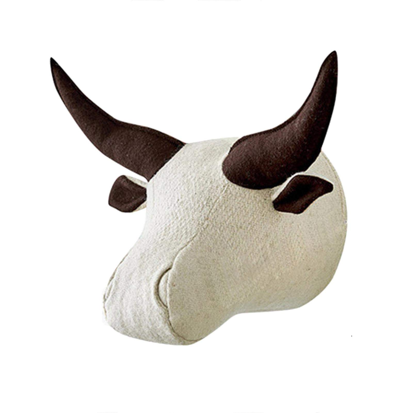 soarflight Animal Heads Wall Hanging Decor for Kids Room Elephant Deer Cow Dog 3D Head Wall Mount Decor Child Room Kindergarten Wall Hanging Mounted for Children Room Nursery Room Decoration Cool