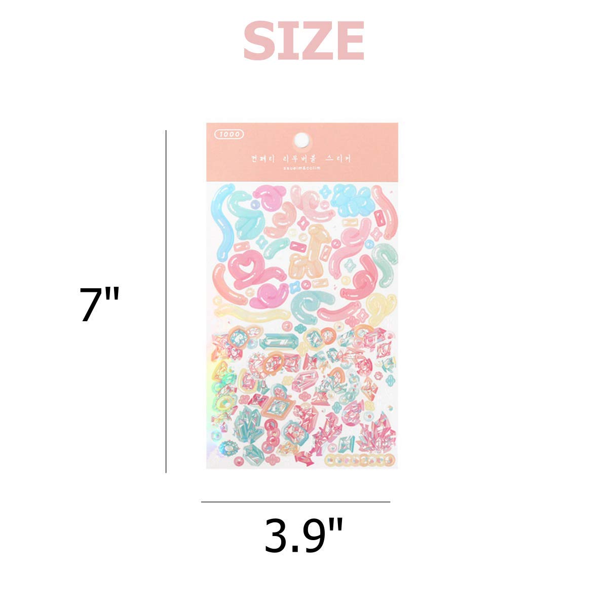 Cute Essential Kawaii Aesthetic Stationery Sticker Pack - 8 Sheets (258+ Stickers) - for Planners, journals, scrapbooks, Gifts, Kpop photocards, polocos, Frame, Removable, Confetti, Flowers, Bubble