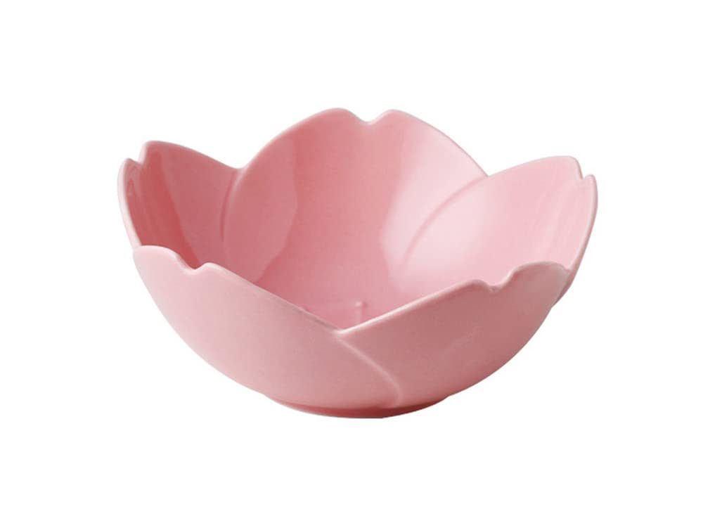 123Arts Ceramic Sakura Shape Soup Bowl Dessert Bowl Salad Bowl Cutlery,6inch