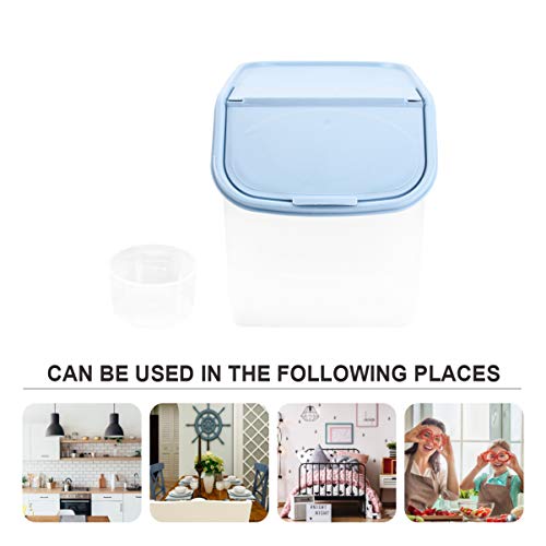 Cabilock Rice Storage Bin Cereal Containers Large Dispenser Food Storage Containers Kitchen Pantry Storage Containers for Sugar Flour and Baking Supplies Blue