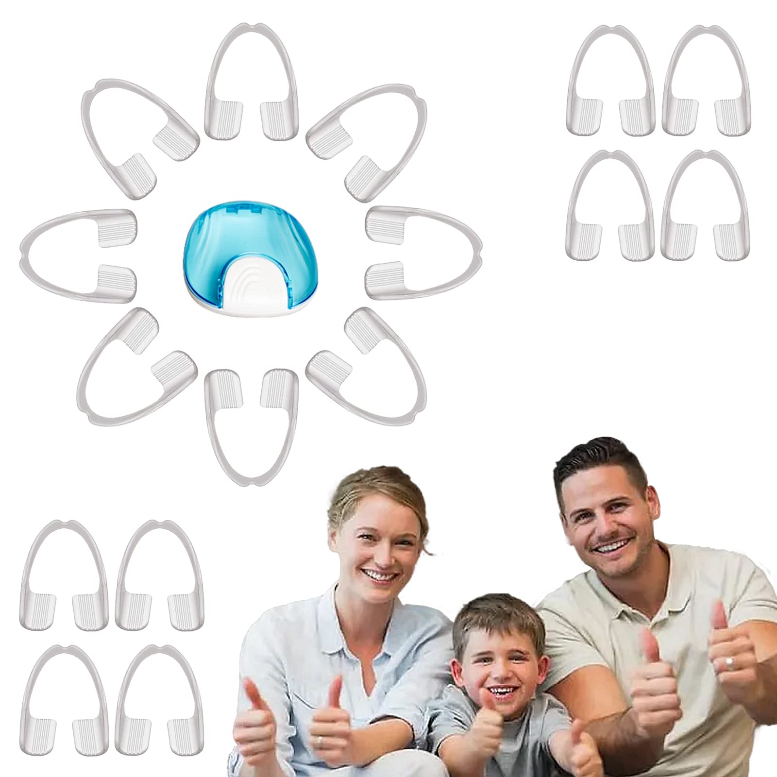 16PCS Mouth Guard for Grinding Teeth - Comfort-Fit Dental Night Guard with Portable Container Case for Clenching Teeth
