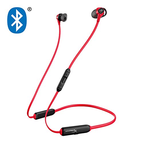 HyperX Cloud Buds – Bluetooth Wireless Headphones, Qualcomm aptX HD, 10 Hour Battery Life, 14mm Drivers, Comfortable Silicone Ear Tips, 3 Ear Tip Sizes Included, Mesh Travel Pouch