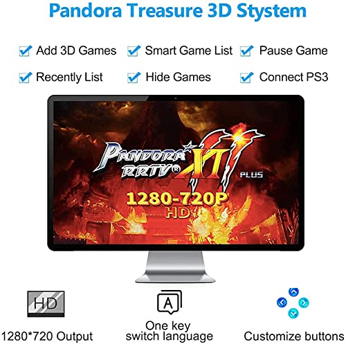 26800 Games in 1 Arcade Game Console ,Pandora Treasure 3D Double Stick,26800 Classic Arcade Game,Search Games, Support 3D Games,Favorite List, 4 Players Online Game,1280X720 Full HD Video Game