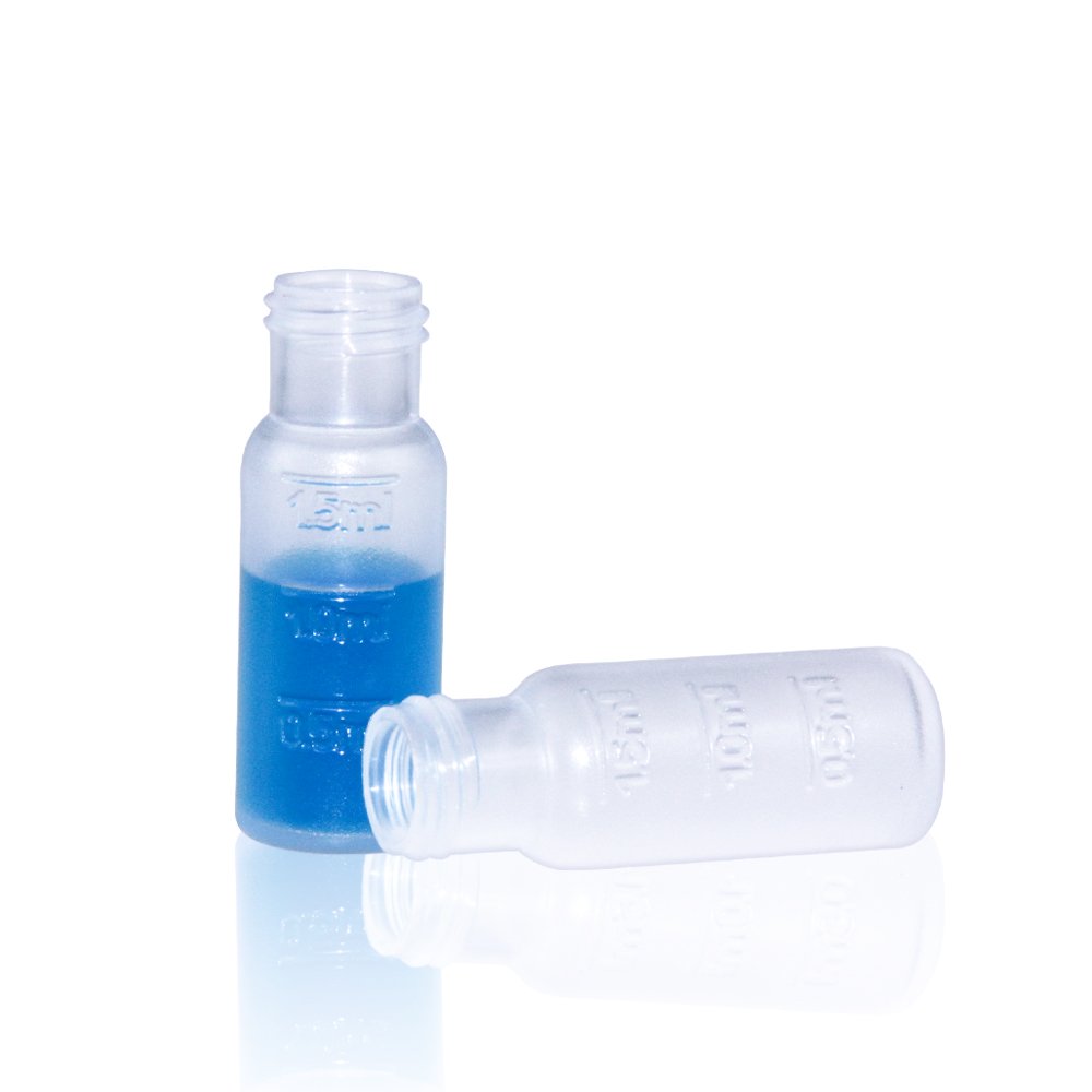 ALWSCI 2mL 9 mm Screw Top Polypropylene Vials, Graduations, Transparent, 100 pcs/pk