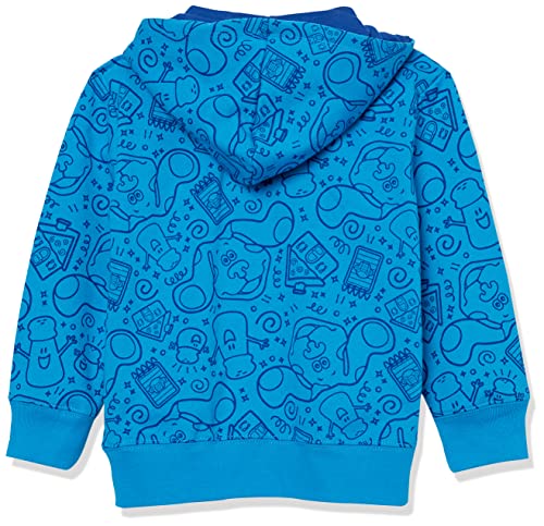 Nickelodeon Boys' Blue's Clues & You Toddler All Over Print Zip Up Fleece Hoodie, Royal, 3T