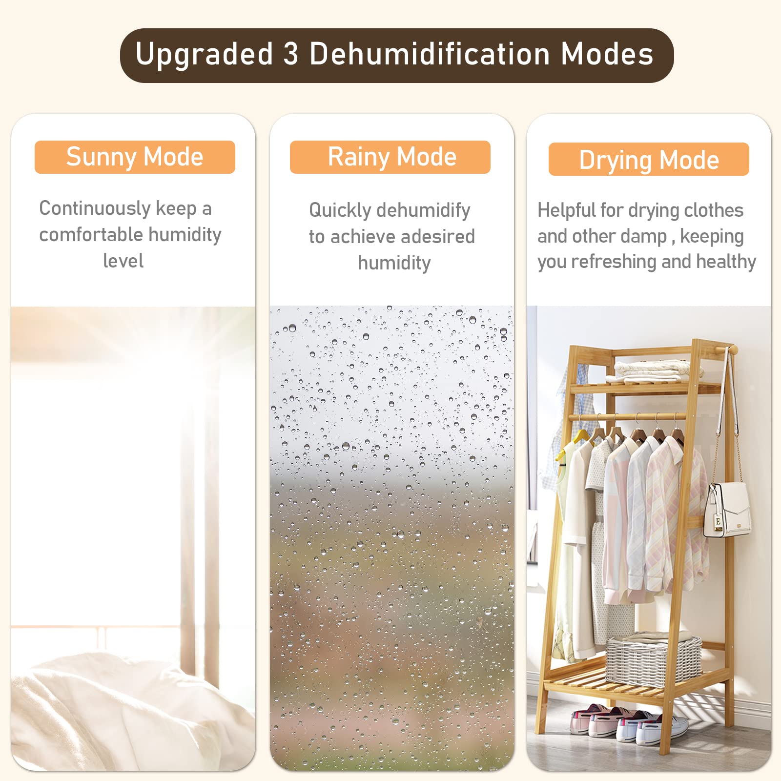 3000 Sq. Ft Dehumidifier for Bathroom Basements Home RV, Aerofy Dehumidifiers with Drain Hose, Upgraded ION & Sleep Mode, 3 Dehumidification Modes, 24H Timer, Smart LCD Touch Panel, Auto Shut Off