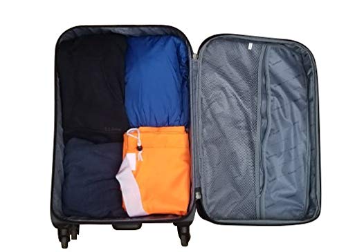 2 Pack - Nylon Travel Laundry Bags with Shoulder Strap, Machine Washable Dirty Clothes Organizer, size: 30" x 40" Easy fit a Laundry Hamper or Basket, Made in USA (ORANGE)
