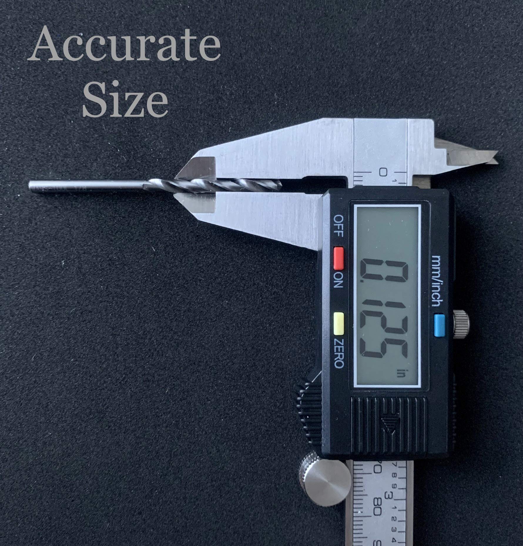 2/Pack Solid Carbide Drill Bit for Hardened Steel Hard Ness HRa 91.3 Aerospace Standard K20 Tungsten Carbide Jobber Length Twist Drill for Metal 118 Degree Four Facet Point Fractional Size (1/8")