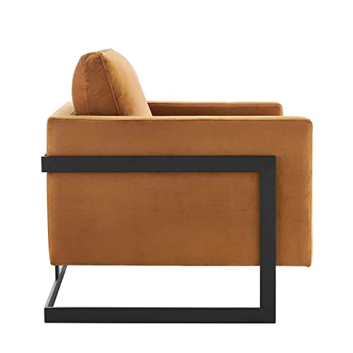 Modway Posse Upholstered Sofas/Sectionals/Armchairs, Black Cognac