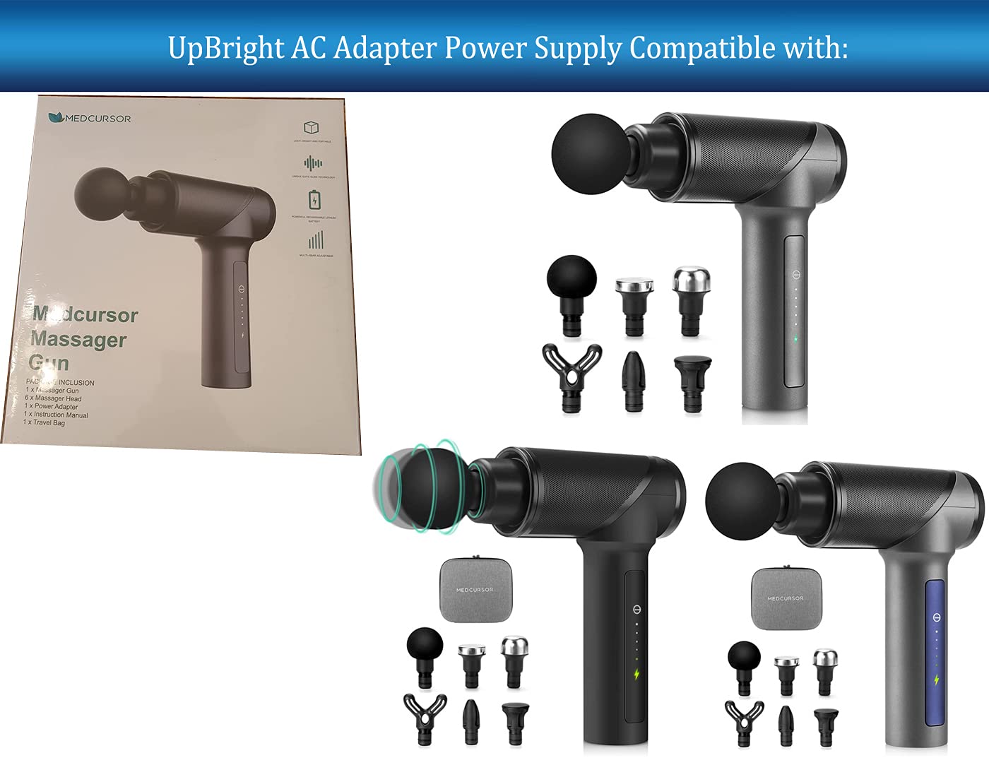 UpBright 16.8V AC/DC Adapter Compatible with Medcursor MG0101GR MG01 MMG0101 Deep Tissue Percussion Electric Body Muscle Mini Massager Handheld Massage Gun 16.8VDC Li-ion Battery Power Supply Charger