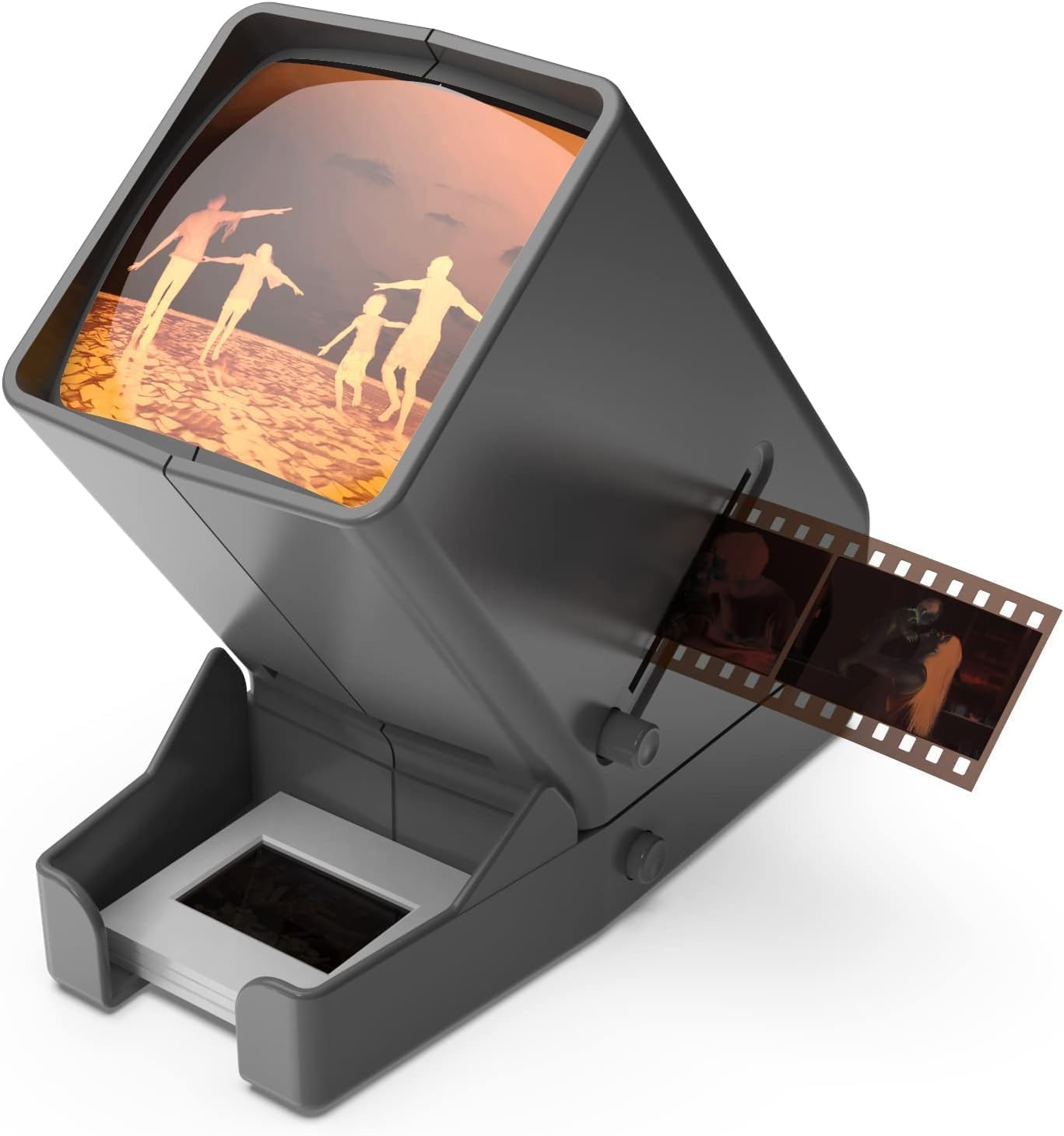DIGITNOW 35mm Slide Viewer, 3X Magnification and Desk Top LED Lighted Illuminated Viewing and Battery Operation-for 35mm Slides & Positive Film Negatives 4AA Batteries Included