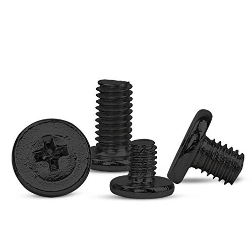 50pcs M2 Big Flat Head Screws Cross Thin Headed Screw for Laptop for Computer Mobile Phone Bolt Black Color 3mm-12mm Long - (M2x5mm) SCRW-169490