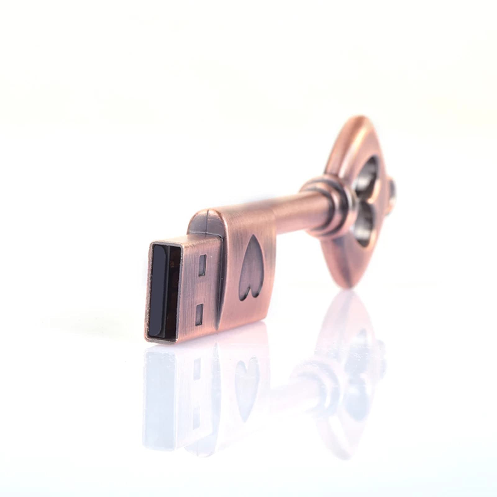 SUNJIANG Cute USB Flash Drive, Metal Love Heart Key Shaped Pen Drive Keychain USB Stick Wedding Memory Stick 32GB Thumb Drive Funny USB2.0 Gifts for Wedding/Photography/Anniversary
