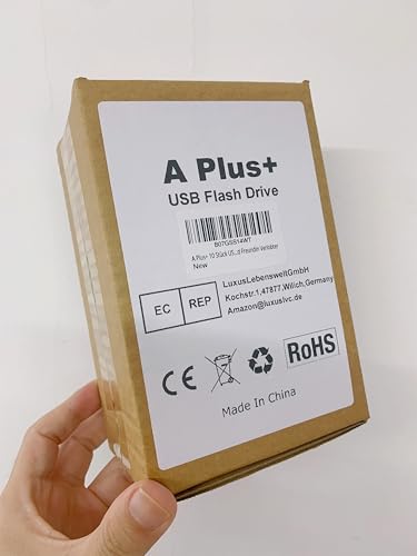 A Plus+ 10 Pack USB 3.0 Flash Drives 64GB Bamboo Leaf USB 3.0 Memory Stick Birthday Gifts