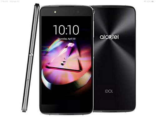 Alcatel Idol 4 6055U (16GB, 2GB RAM) 5.2" Display | Dual Flash 13MP+8MP Camera | 2,610 mAh Battery | Android 6.0 Marshmallow | 4G LTE | GSM Unlocked | Black Silver Bezel