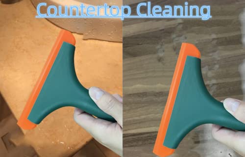2 Pcs Silicone Squeegee, Handheld 6 inch Super Soft Small Silicone Glass Cleaning Squeegee,for Auto Glass Film,Bath Mirror,Windows,Glass Doors,Countertop Cleaning,Car Window (Dark Green)