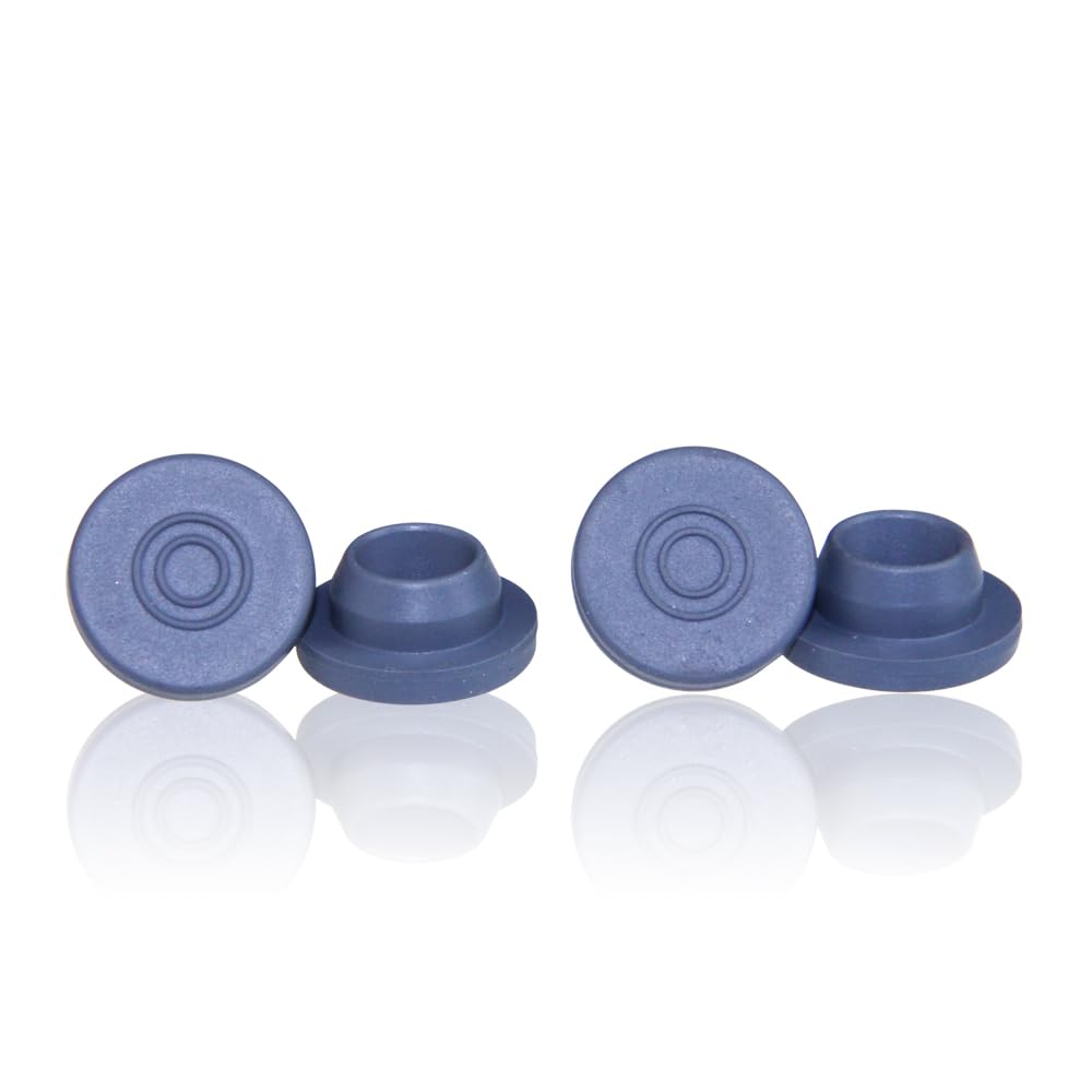 ALWSCI 100PCS 20mm Rubber Butyl Stoppers(Grey) Headspace Septa Mushrooms Self Healing Injection Ports for 13m (0.51in) Diameter Opening Mason Jar Lids