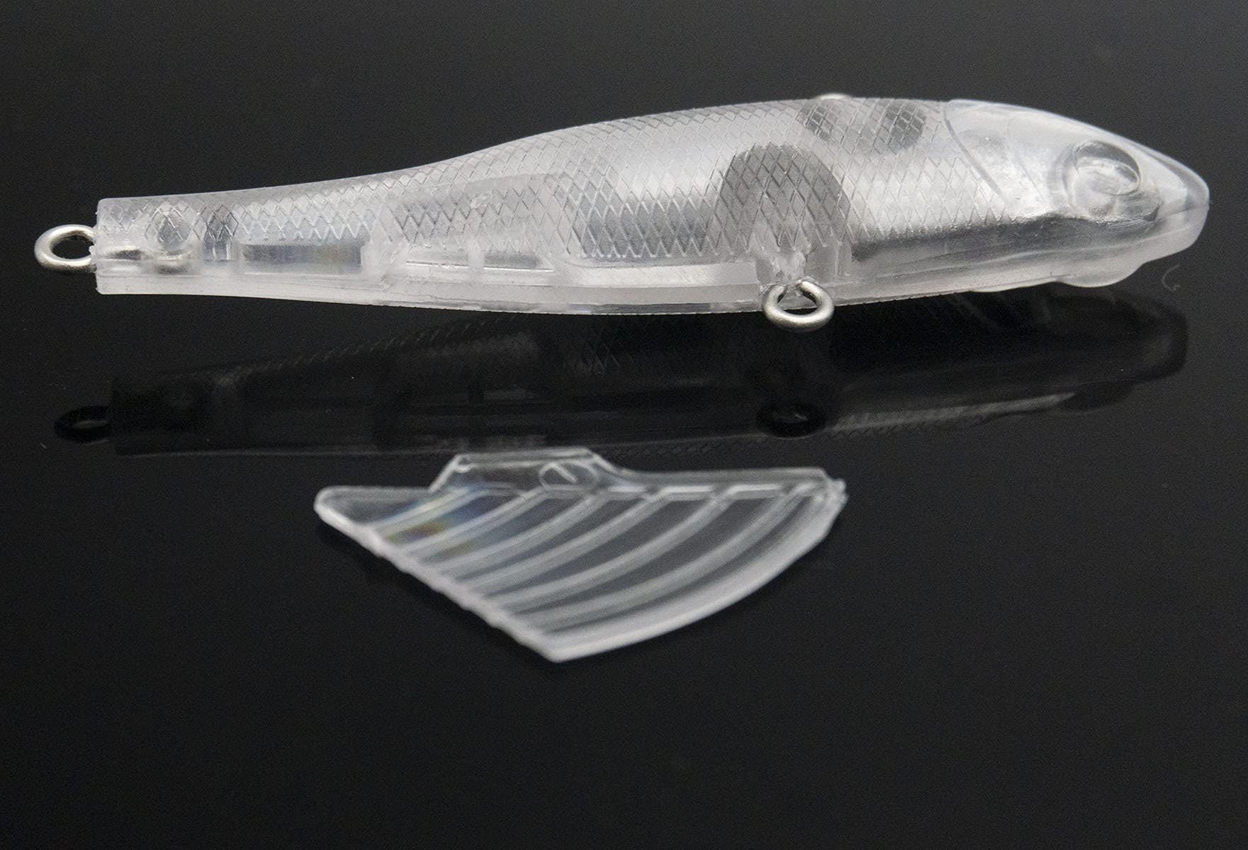 10PCS Unpainted Lure Blanks 13.88g 6.8cm with 4mm Free Fishing Eye VIB Crankbait Baits Simulation Blank Body Clear Hard Baits Trout Salmon Minnow Lure Popper Lures Topwater Freshwater 4mm 8242