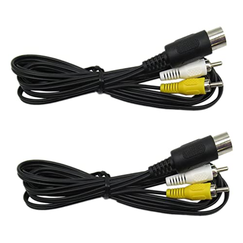 2 Pack 6FT RCA TV AV Audio Video Cord Cable for Console, Games & Accessories