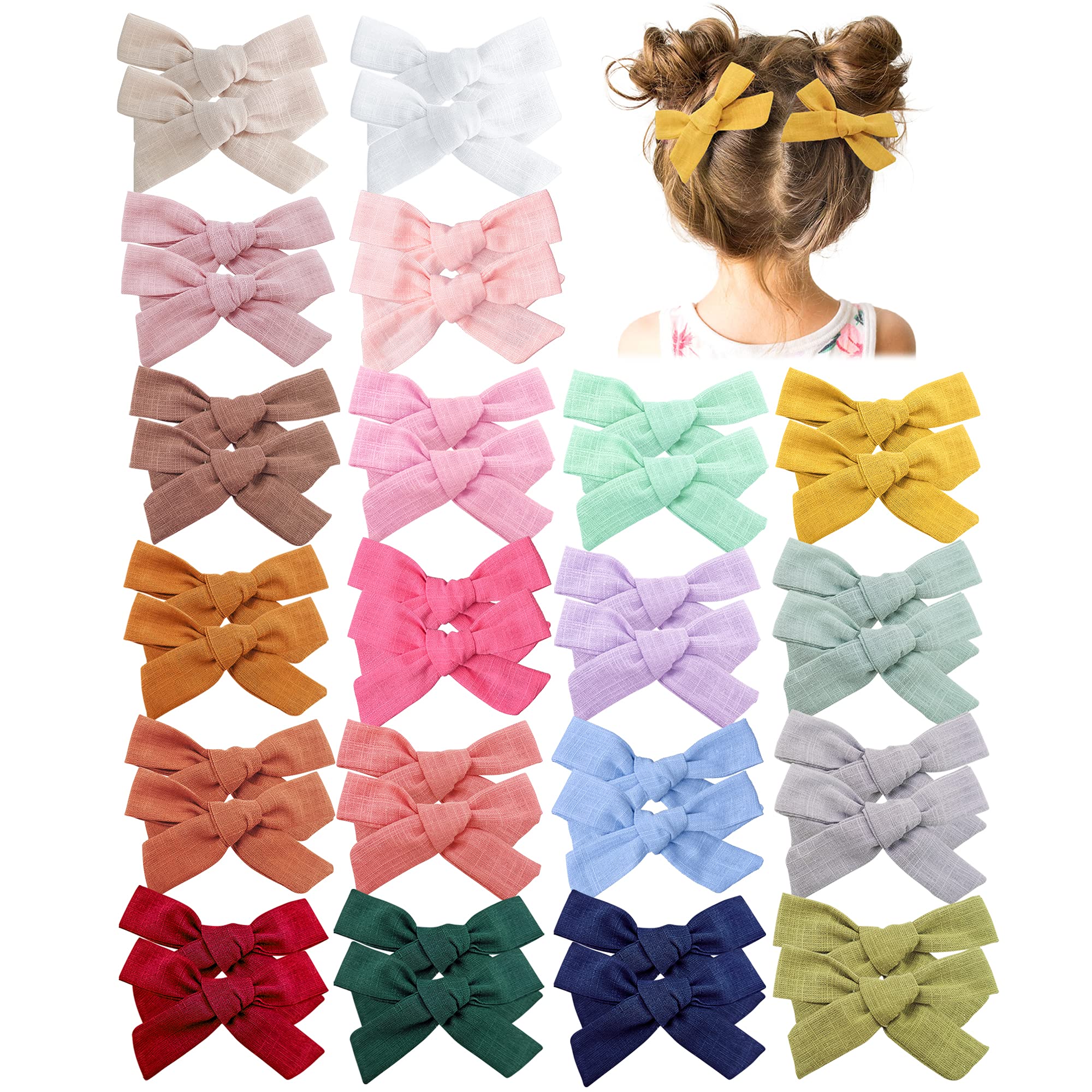 Prohouse 40 PCS Baby Girl Hair Clips, Alligator Hair Bows for Toddlers & Kids, Baby Hair Accessories